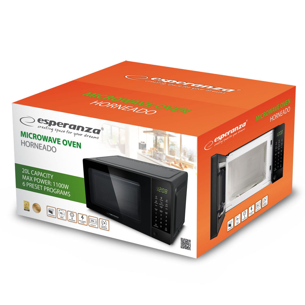 kuchenka mikrofalowa wolnostojąca mała mikrofala 20L Esperanza 700W ...